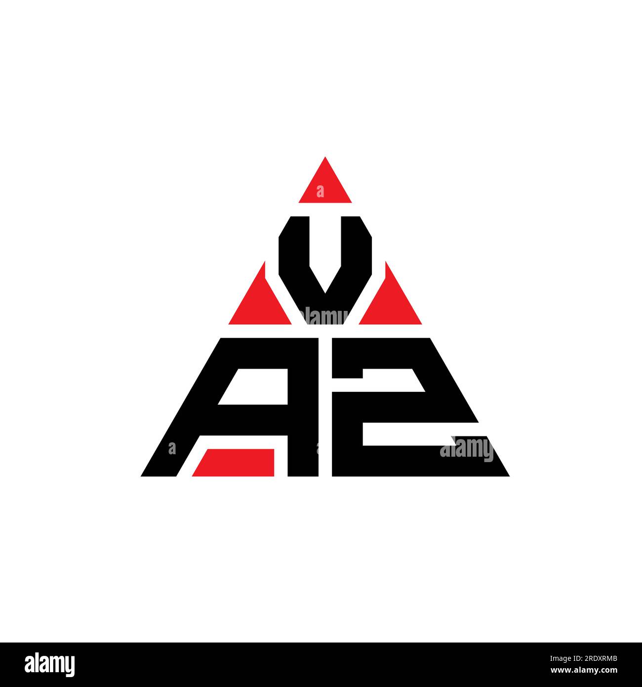 VAZ-Logo mit Dreiecksbuchstaben und Dreiecksform. MONOGRAMM mit VAZ ...