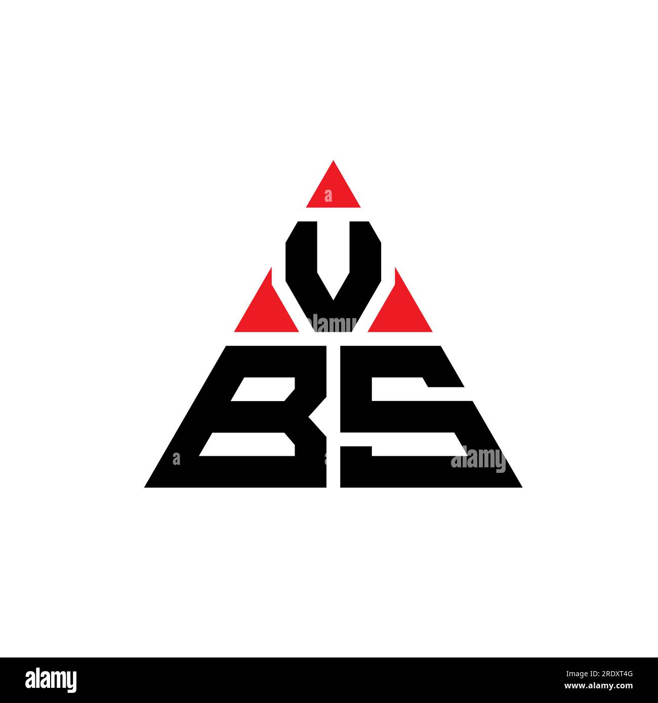 VBS-Logo mit Dreiecksbuchstaben und Dreiecksform. Monogramm mit VBS ...