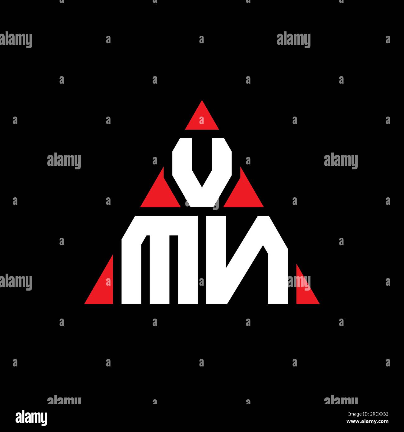 VMN-Logo mit Dreiecksbuchstaben und Dreiecksform. VMN-Dreieck-Logo ...