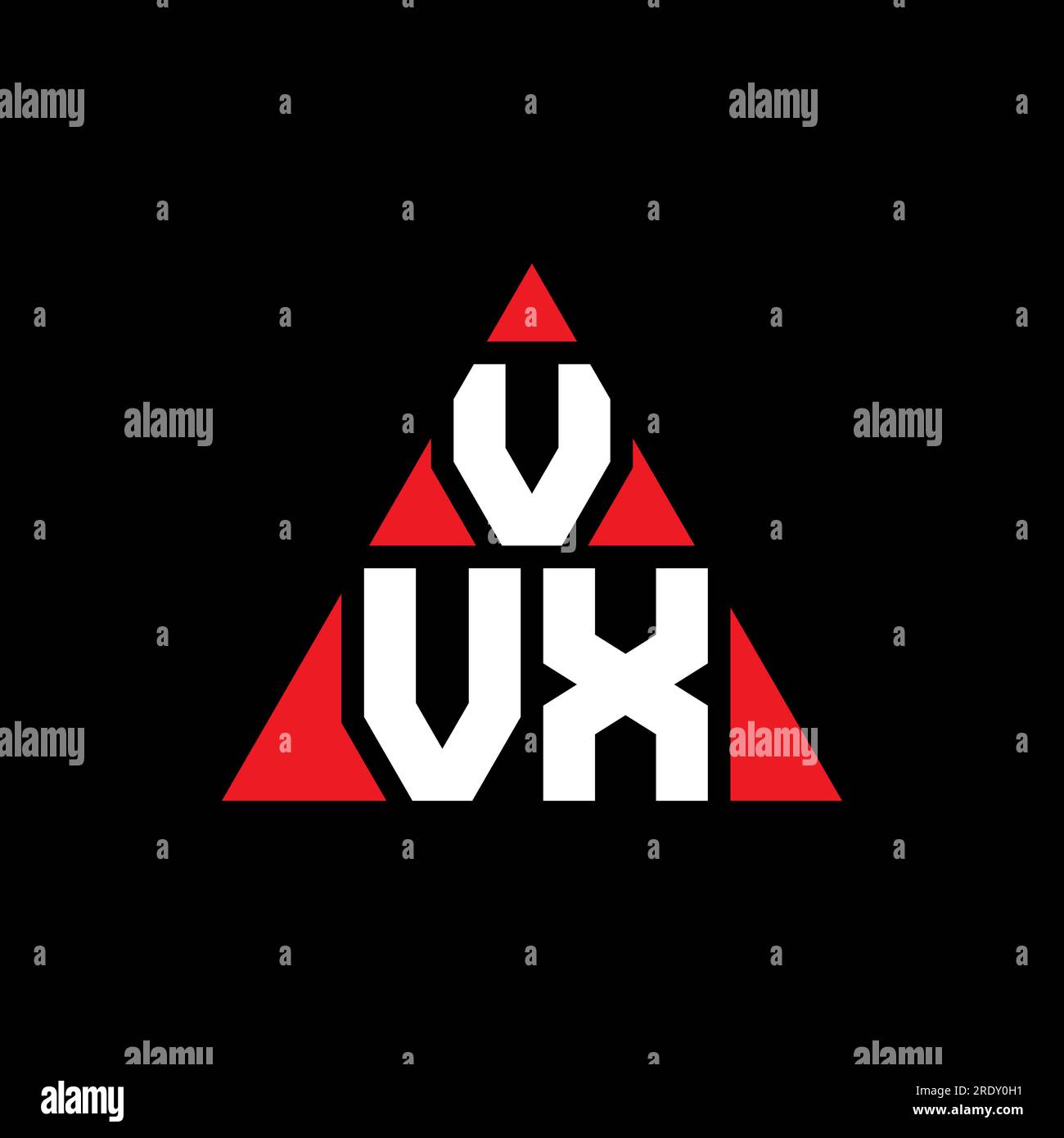 VVX-Logo mit Dreiecksbuchstaben und Dreiecksform. VVX-Dreieck-Logo ...