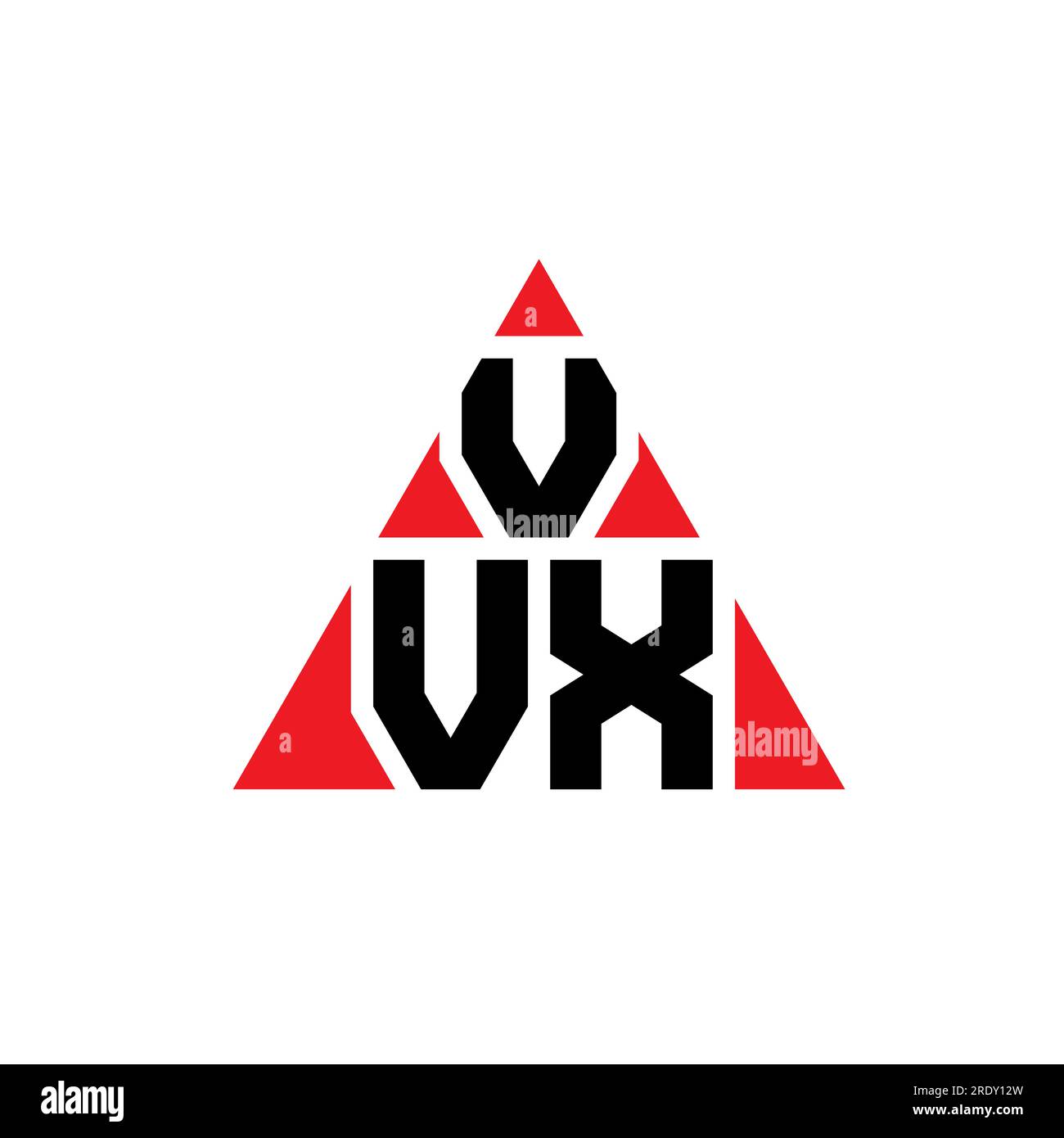 VVX-Logo mit Dreiecksbuchstaben und Dreiecksform. VVX-Dreieck-Logo ...