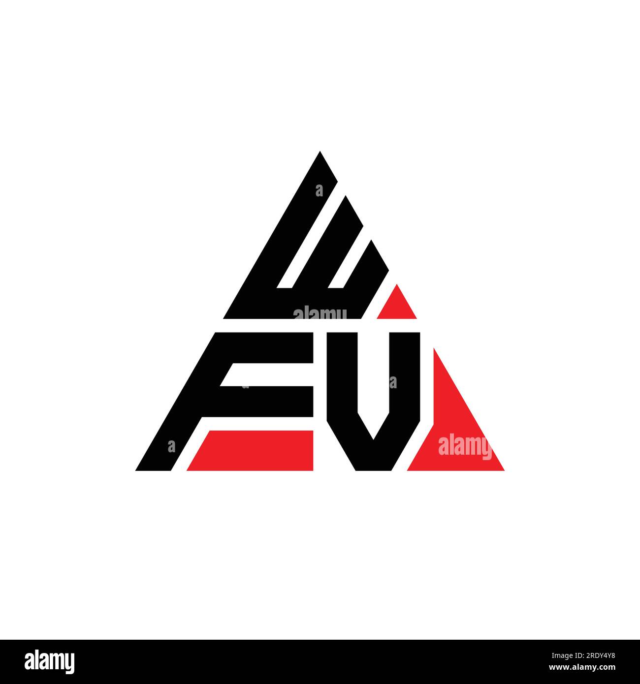 WFV-Logo mit Dreiecksbuchstaben und Dreiecksform. WFV-Dreieck-Logo ...