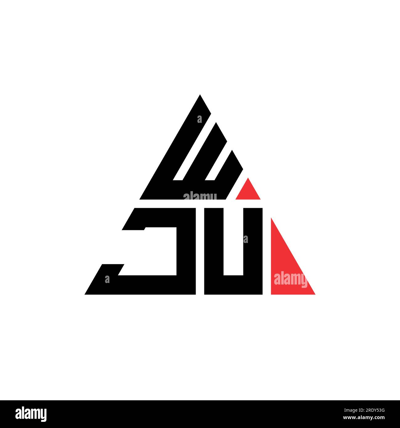 WJU-Logo mit Dreiecksbuchstaben und Dreiecksform. Monogramm mit WJU ...