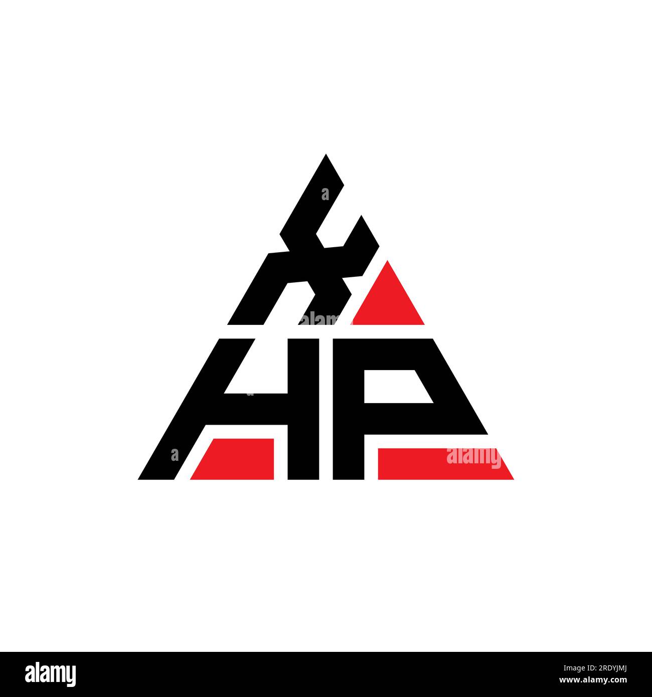XHP-Logo mit dreieckigem Buchstaben und dreieckiger Form. XHP-Monogramm ...