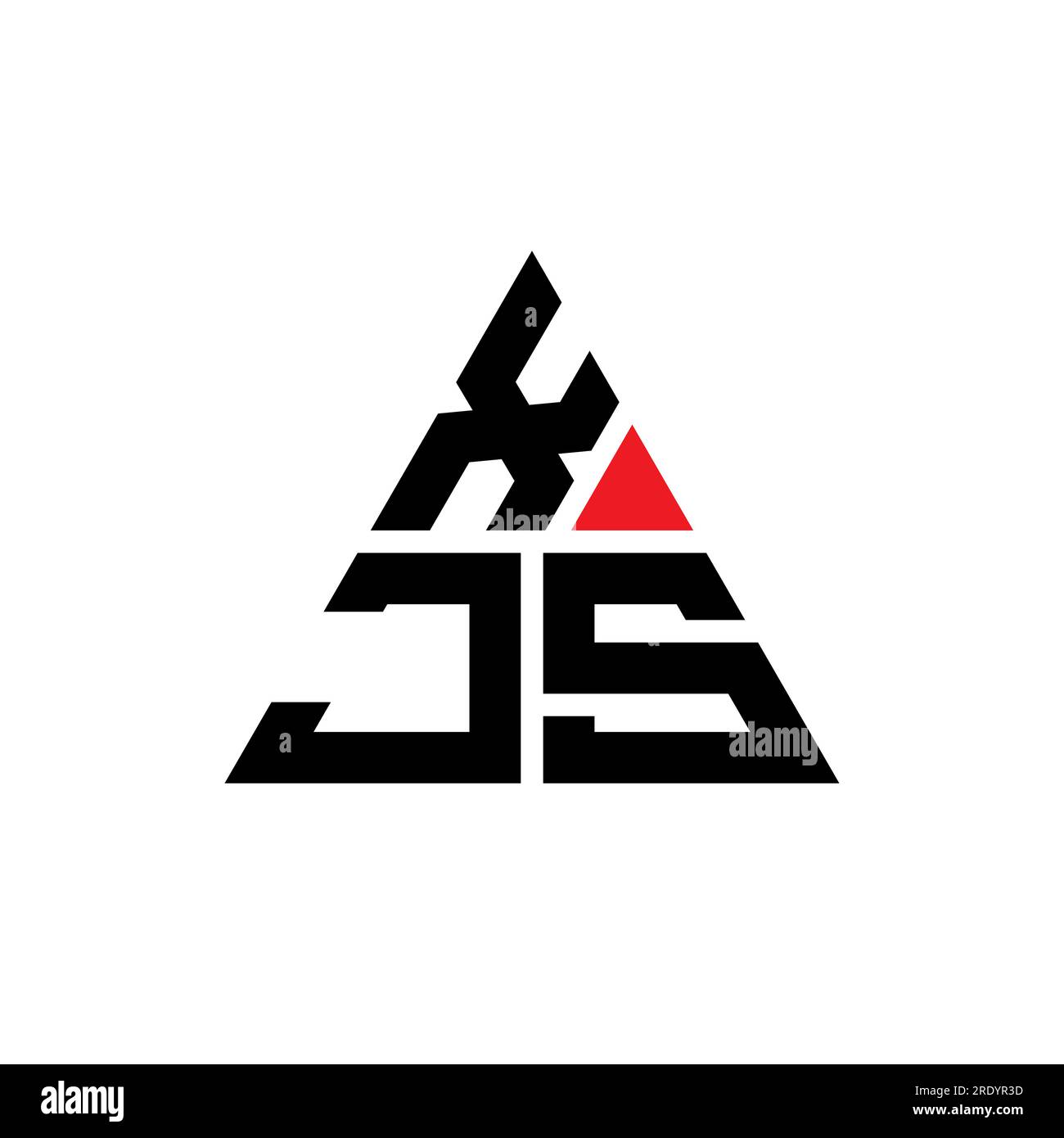 XJS-Logo mit dreieckigem Buchstaben in Dreiecksform. XJS-Dreieck-Logo ...