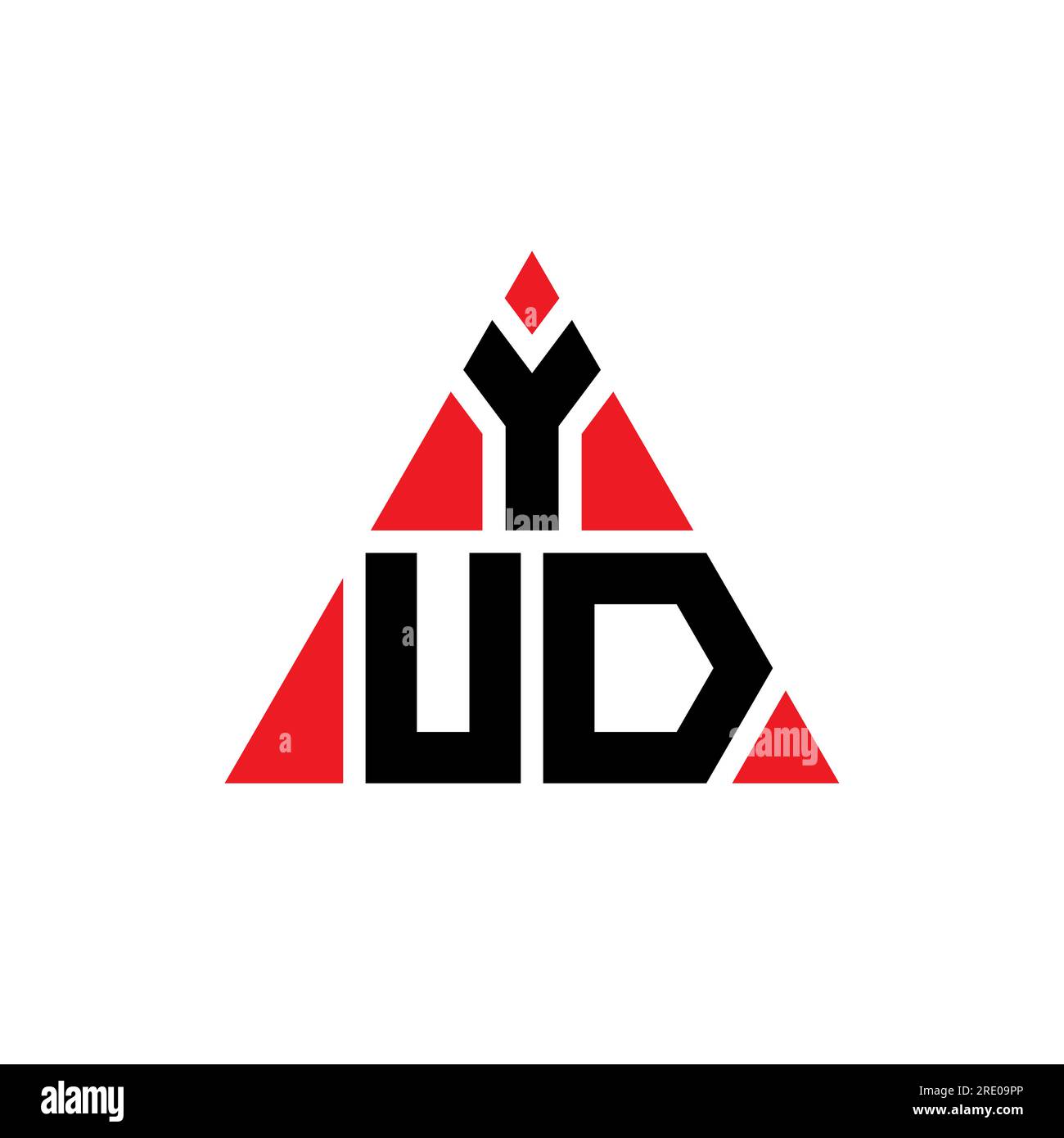 YUD-Logo mit Dreiecksbuchstaben und Dreiecksform. MONOGRAMM mit YUD ...
