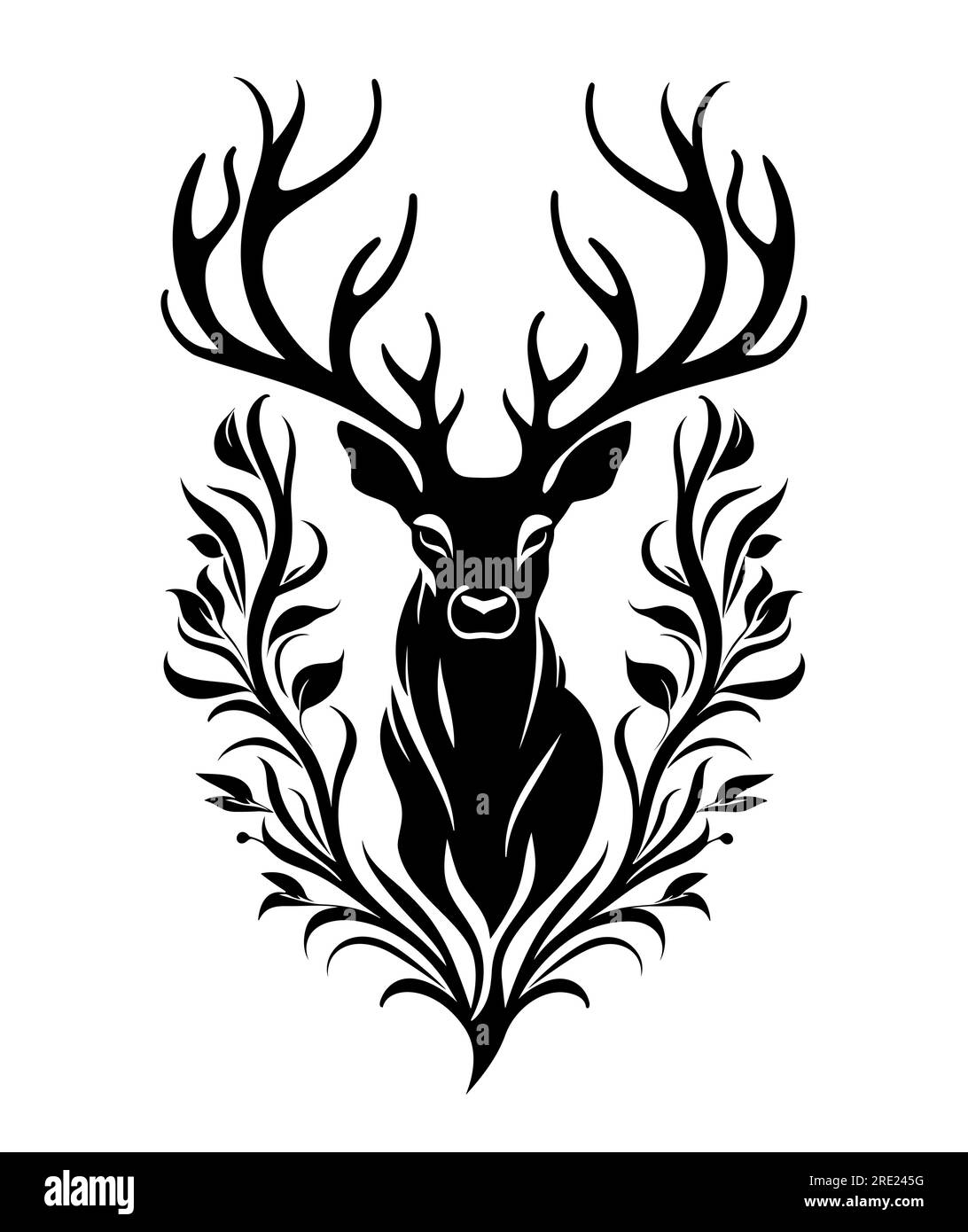 Hirsch-Logo, toller einfacher Vektor des Hirsches, „Great for Your ...