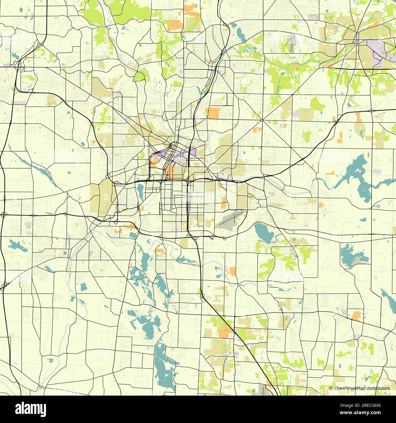 Mappa di akron Stock-Vektorgrafiken kaufen - Alamy