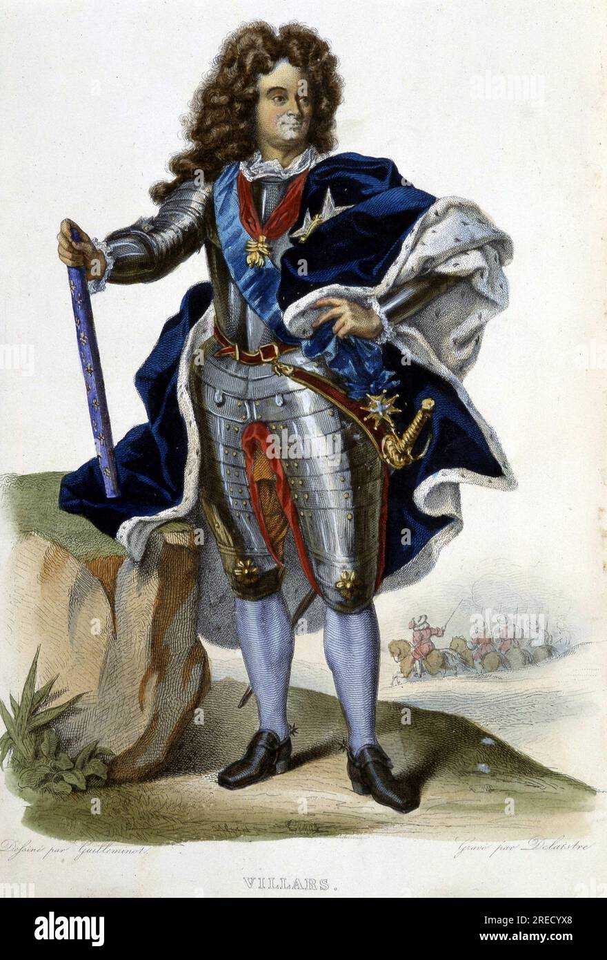 Portrait de Louis Claude Hector duc de Villars, marechal de France ...