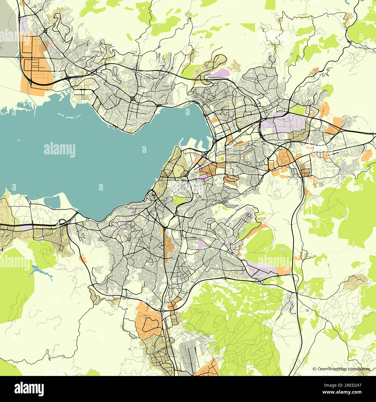 Elegantes Izmir Turkei Karte Ebenbild