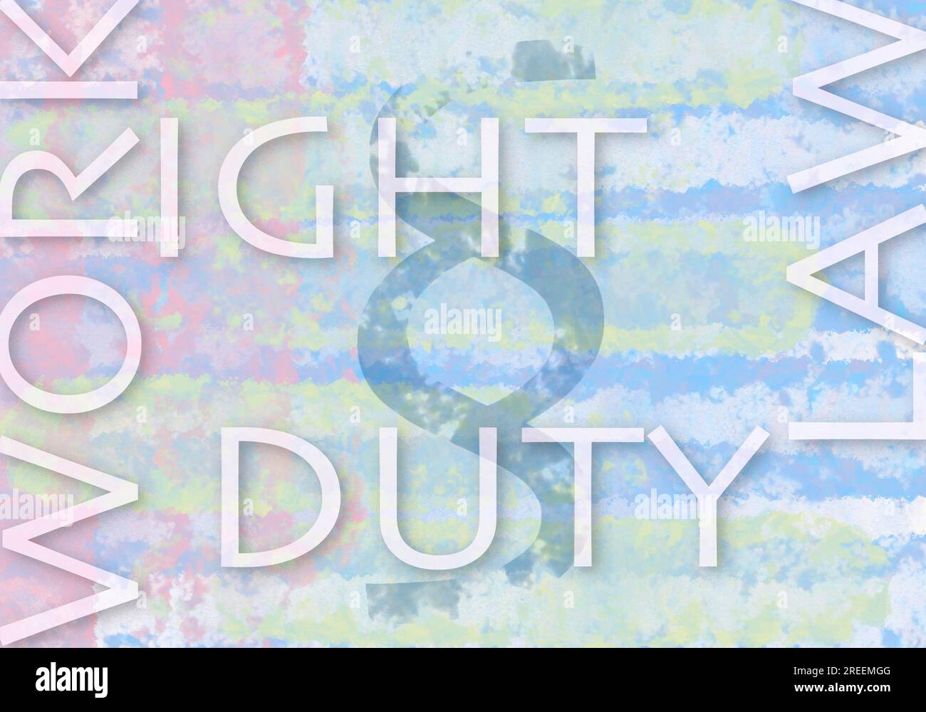 Abbildung: Wichtige Begriffe, die sich auf die Arbeit und Recht ...