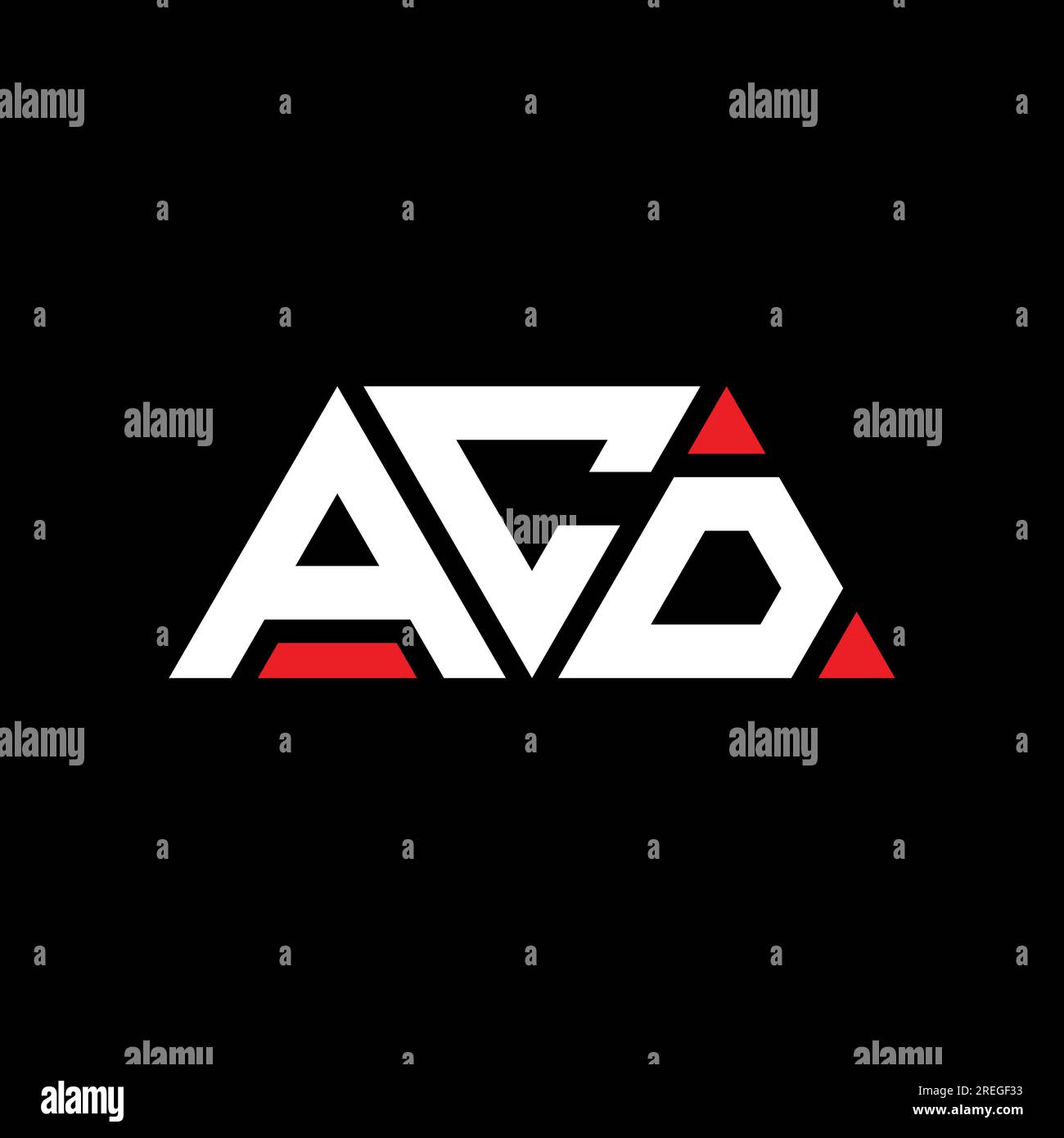 ACD-Logo mit Dreiecksbuchstaben und Dreiecksform. ACD-Dreieck-Logo ...
