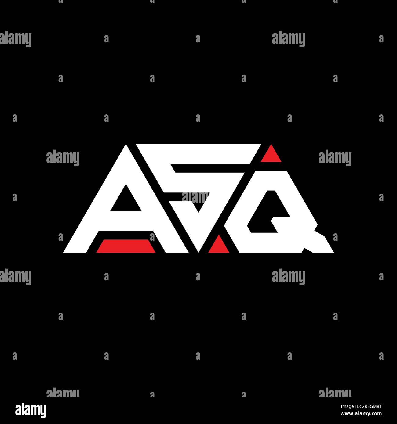 ASQ-Logo mit Dreiecksbuchstaben und Dreiecksform. ASQ Dreieck-Logo ...