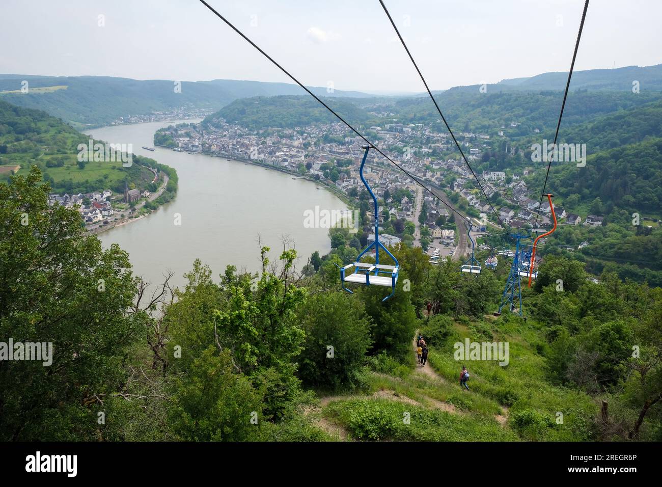 Boppard, Rheinland-Pfalz, Deutschland - Rheinlandschaft bei Boppard ...