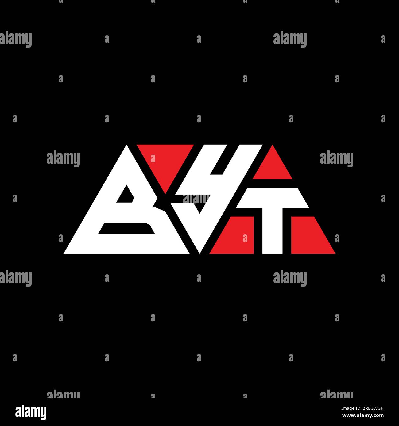 LOGO mit DREIECKSMUSTER UND BYT-Dreiecksmuster. MONOGRAMM mit BYT ...