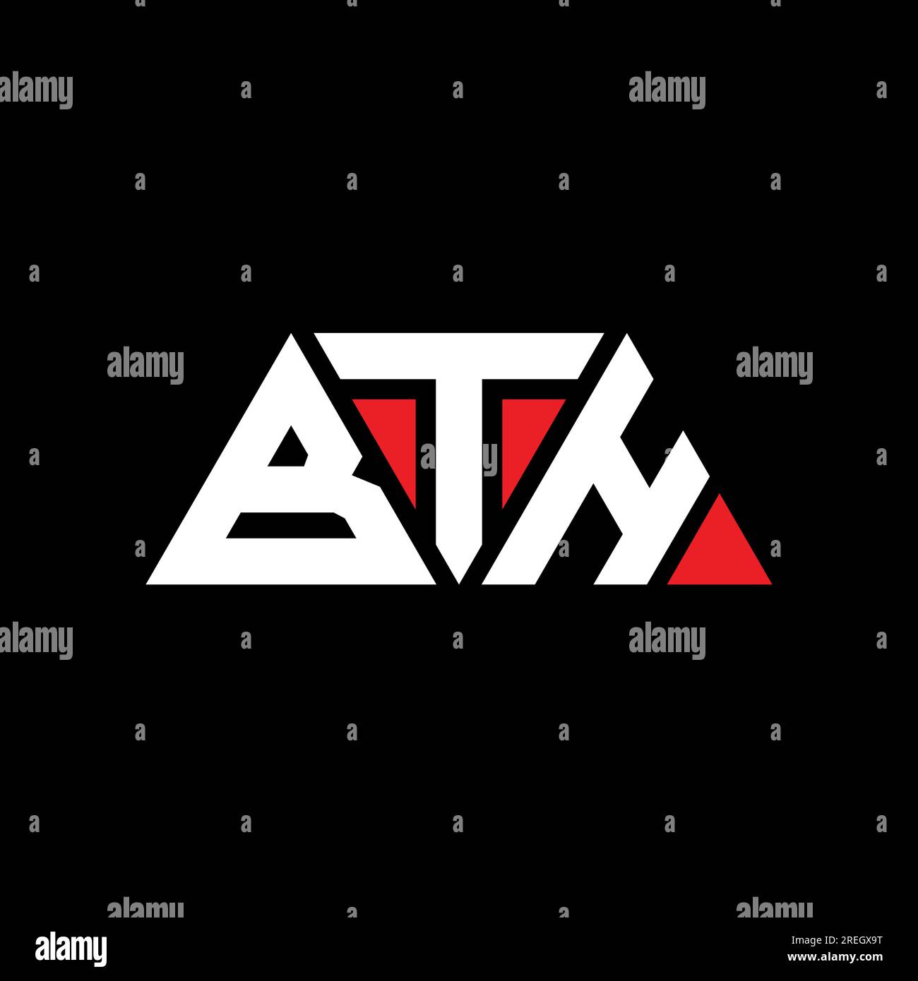 BTH-Logo mit Dreiecksbuchstaben und Dreiecksform. BTH-Dreieck-Logo ...