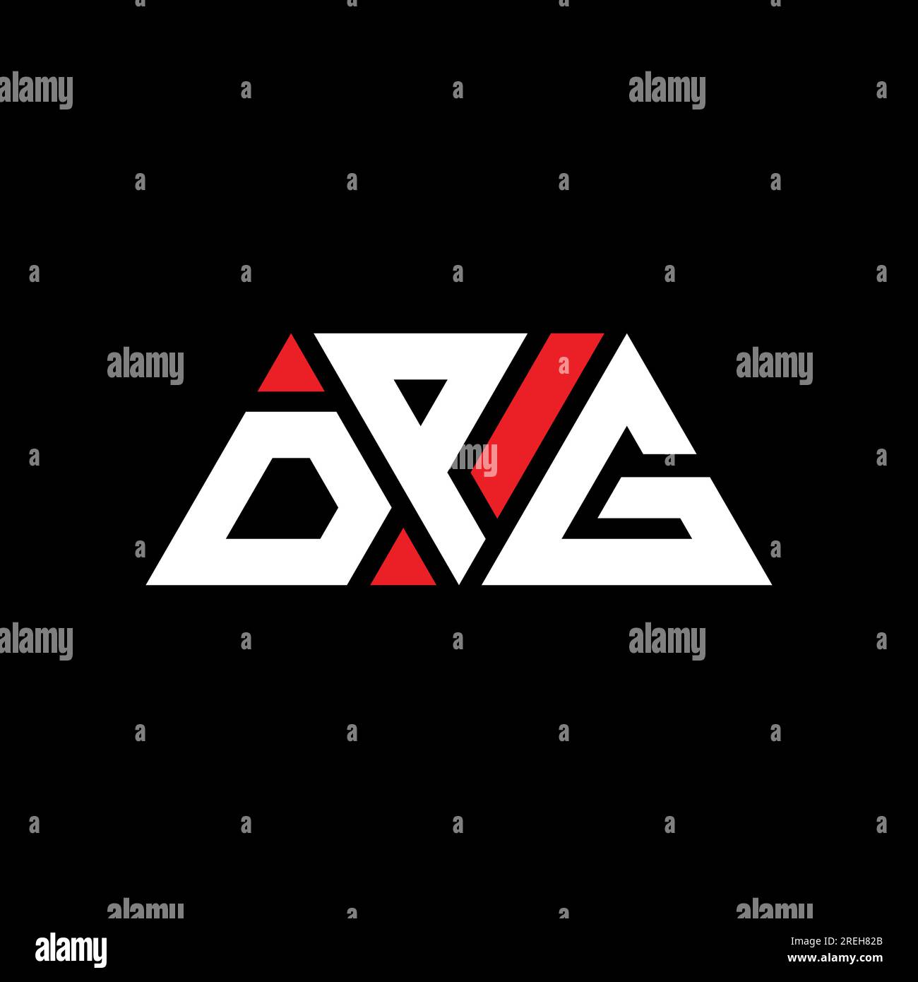 DPG-Logo mit Dreiecksbuchstaben und Dreiecksform. DPG-Monogramm mit ...