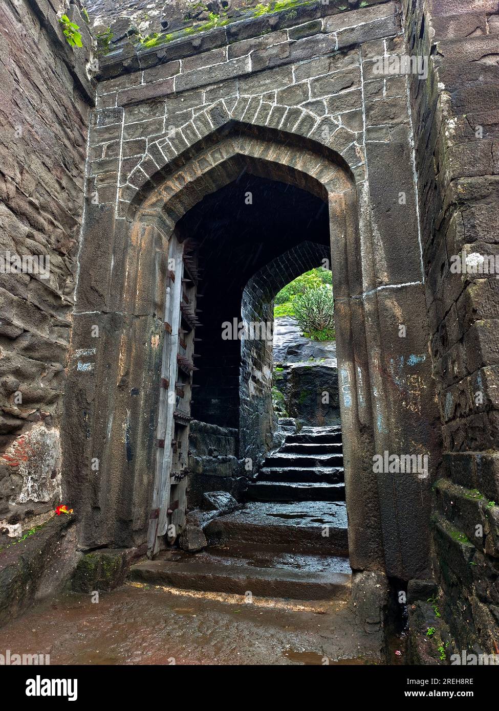Shivneri Fort ist eine militärische Festung aus dem 17. Jahrhundert und ...