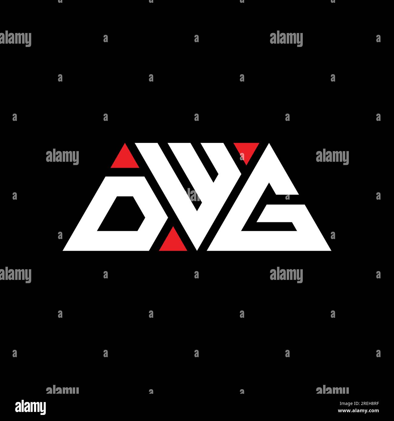 LOGO MIT DWG-Dreiecksbuchstaben in Dreiecksform. DWG Dreieck Logo ...