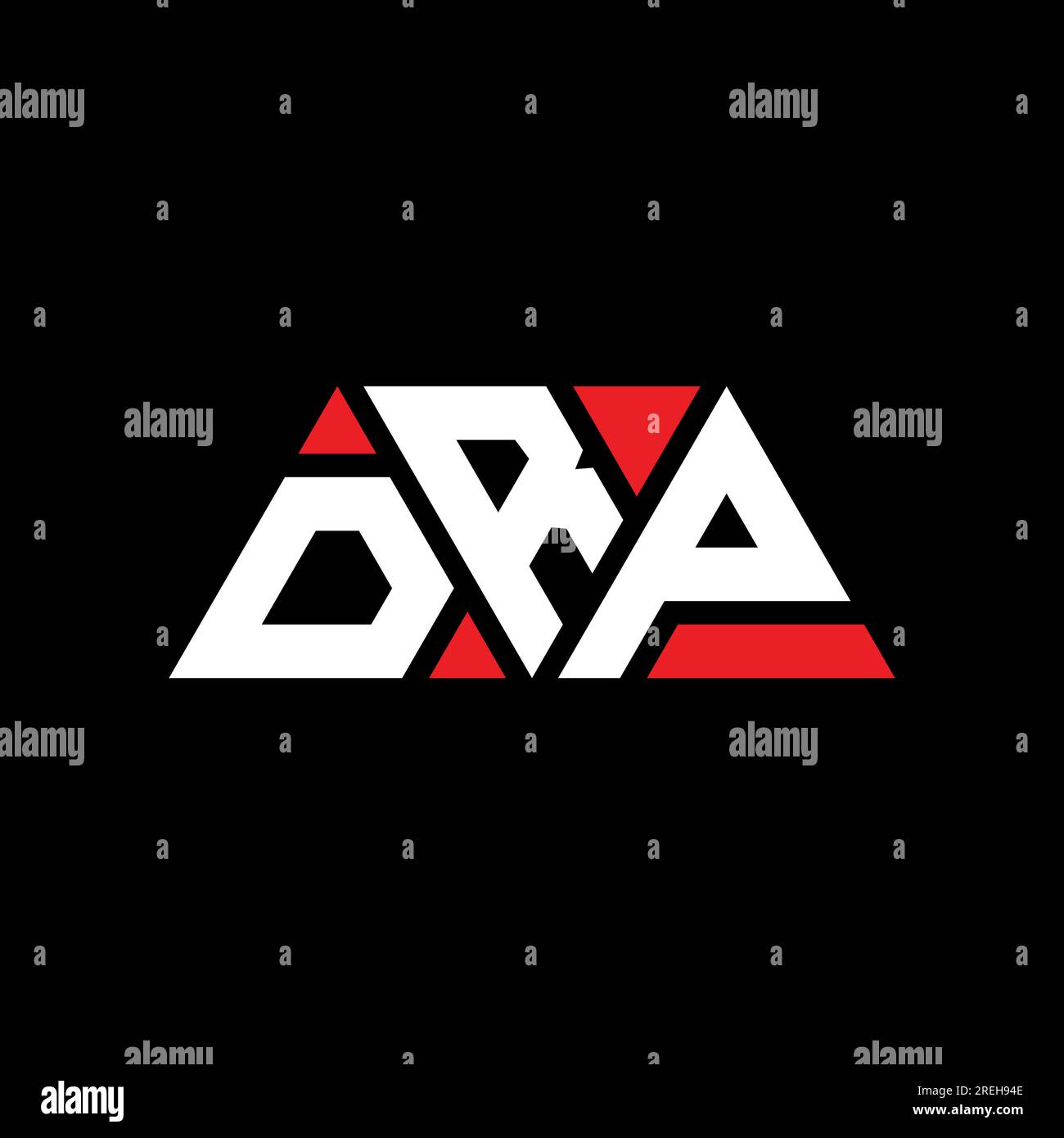 DRP-Logo mit Dreiecksbuchstaben und Dreiecksform. DRP-Dreieck-Logo ...