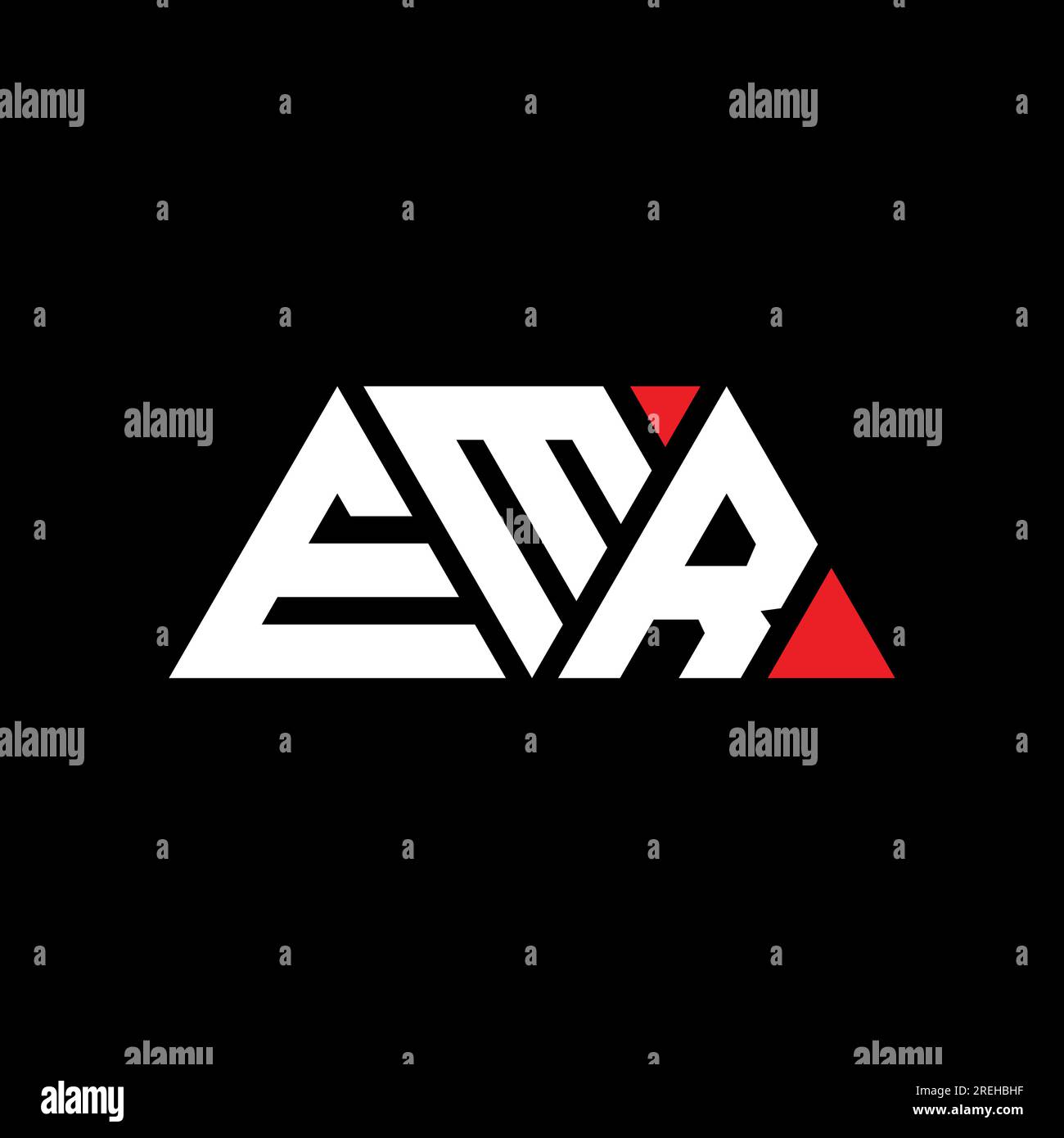 EMR-Logo mit dreieckigem Buchstaben in Dreiecksform. EMR-Dreieck-Logo ...