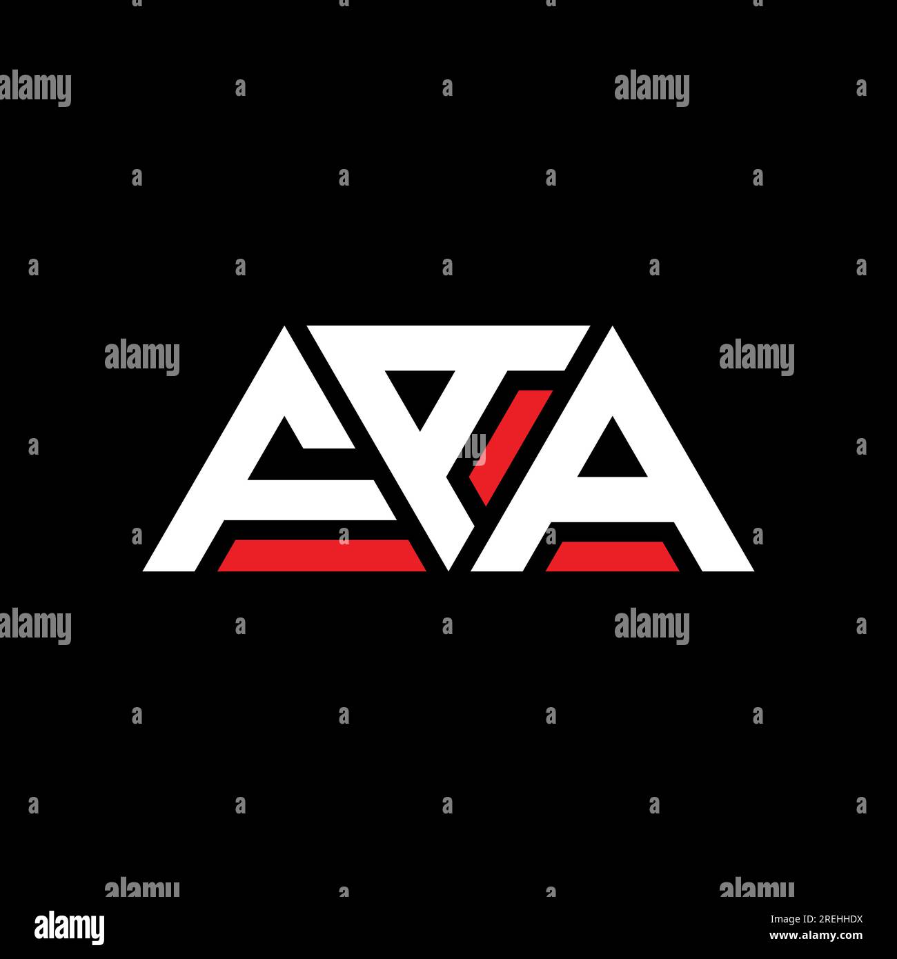 FAA-Logo mit Dreiecksbuchstaben und Dreiecksform. Monogramm mit FAA ...