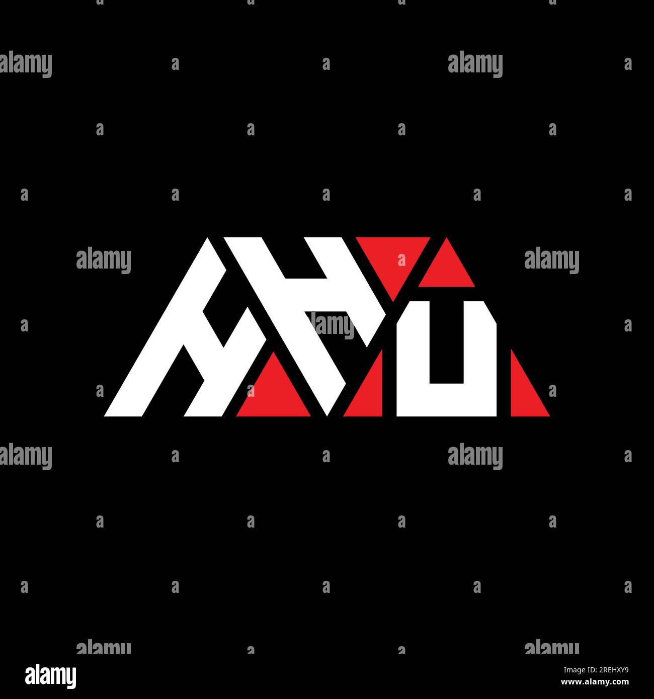 HHU-Logo mit Dreiecksbuchstaben und Dreiecksform. Monogramm mit HHU ...