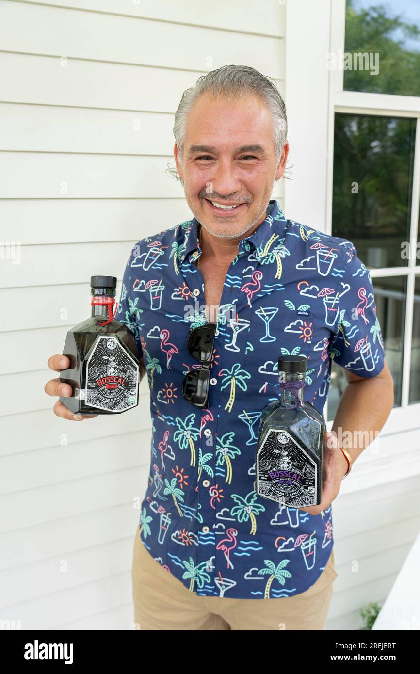 Nelson Nieves, Founder of Bosscal Mezcal poses at the 2023 Tales of the ...