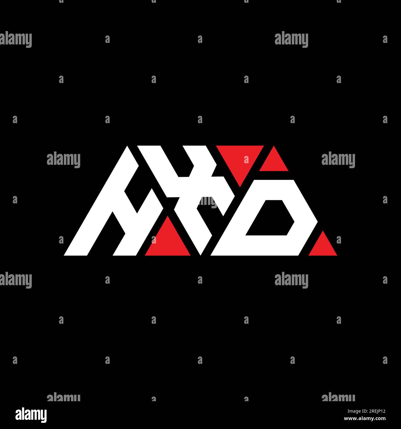HXD-Logo mit Dreiecksbuchstaben und Dreiecksform. HXD-Monogramm mit Dreieck-Logo. HXD-dreieckige ...