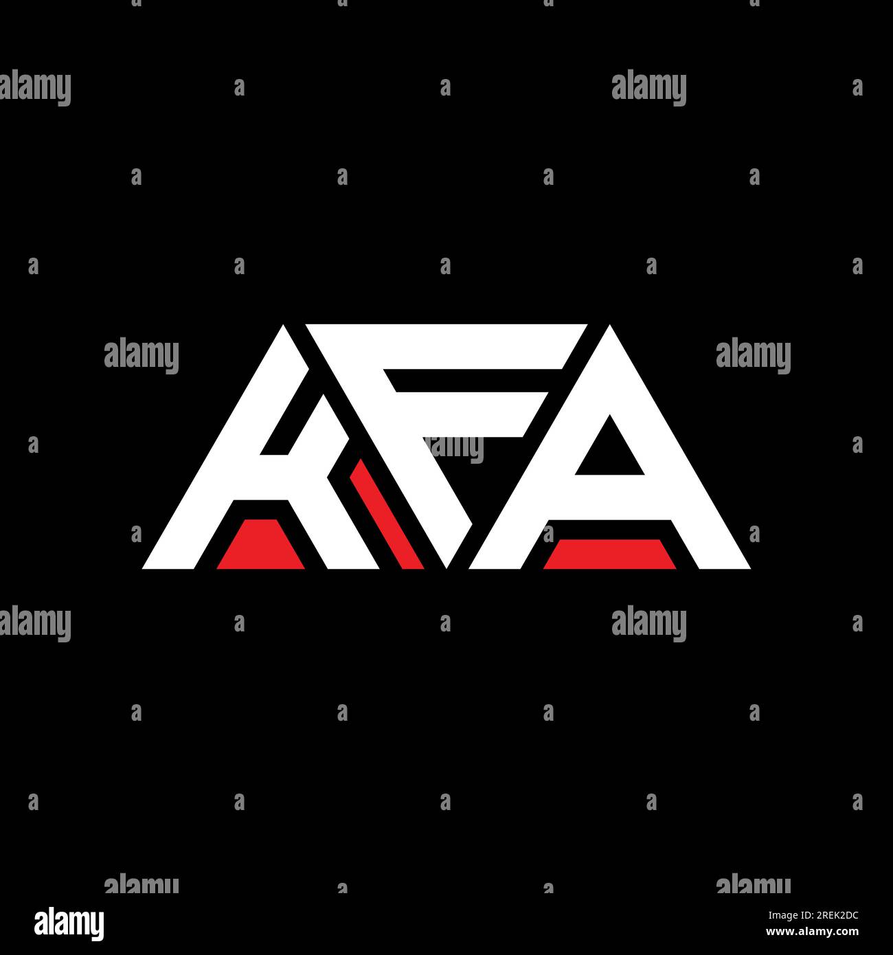 KFA-Logo mit Dreiecksbuchstaben und Dreiecksform. Monogramm mit KFA ...