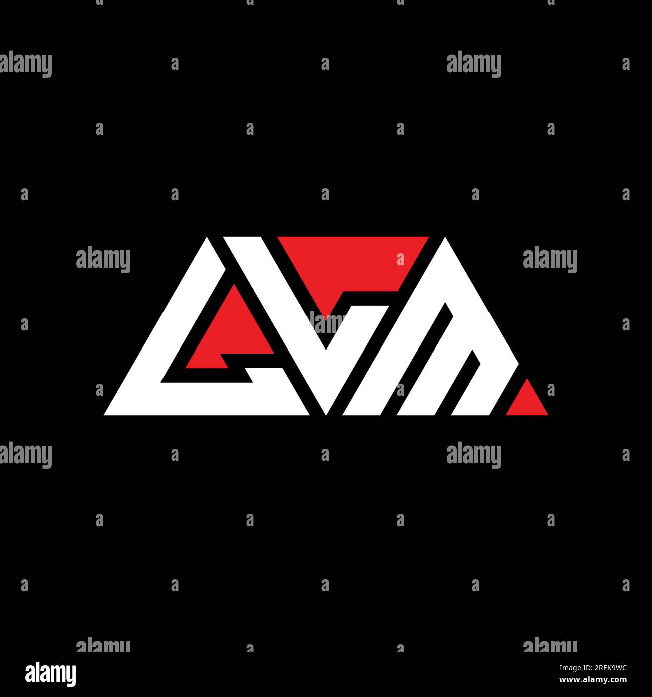 LLM-Logo mit dreieckigem Buchstaben in Dreiecksform. LLM-Monogramm mit ...