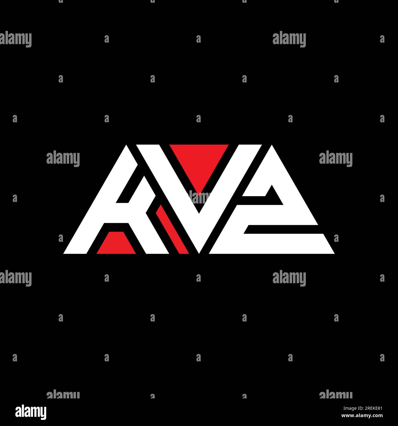 KVZ-Logo mit Dreiecksbuchstaben und Dreiecksform. KVZ-Dreieck-Logo ...
