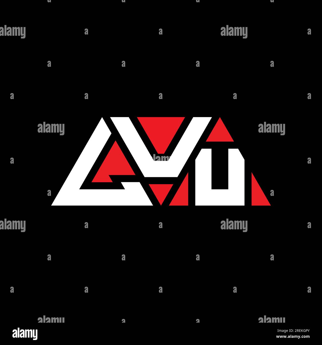 LUU-Logo mit Dreiecksbuchstaben und Dreiecksform. Monogramm mit LUU ...