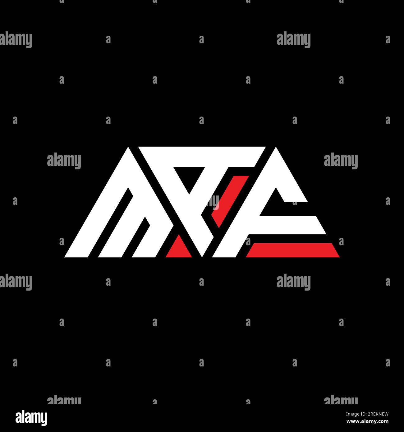 MAF-Logo mit Dreiecksbuchstaben und Dreiecksform. MAF-Dreieck-Logo ...