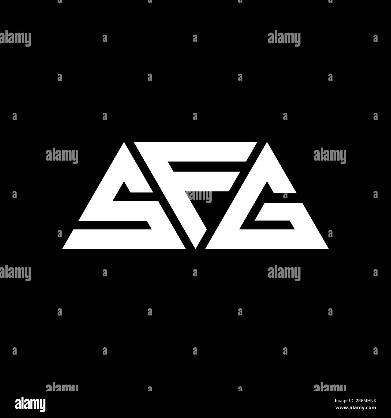 SFC-Logo mit Dreiecksbuchstaben und Dreiecksform. Monogramm mit SFC ...