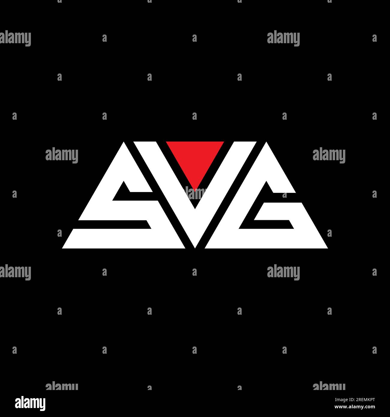 SVG-Logo mit Dreiecksbuchstaben und Dreiecksform. Monogramm mit SVG ...