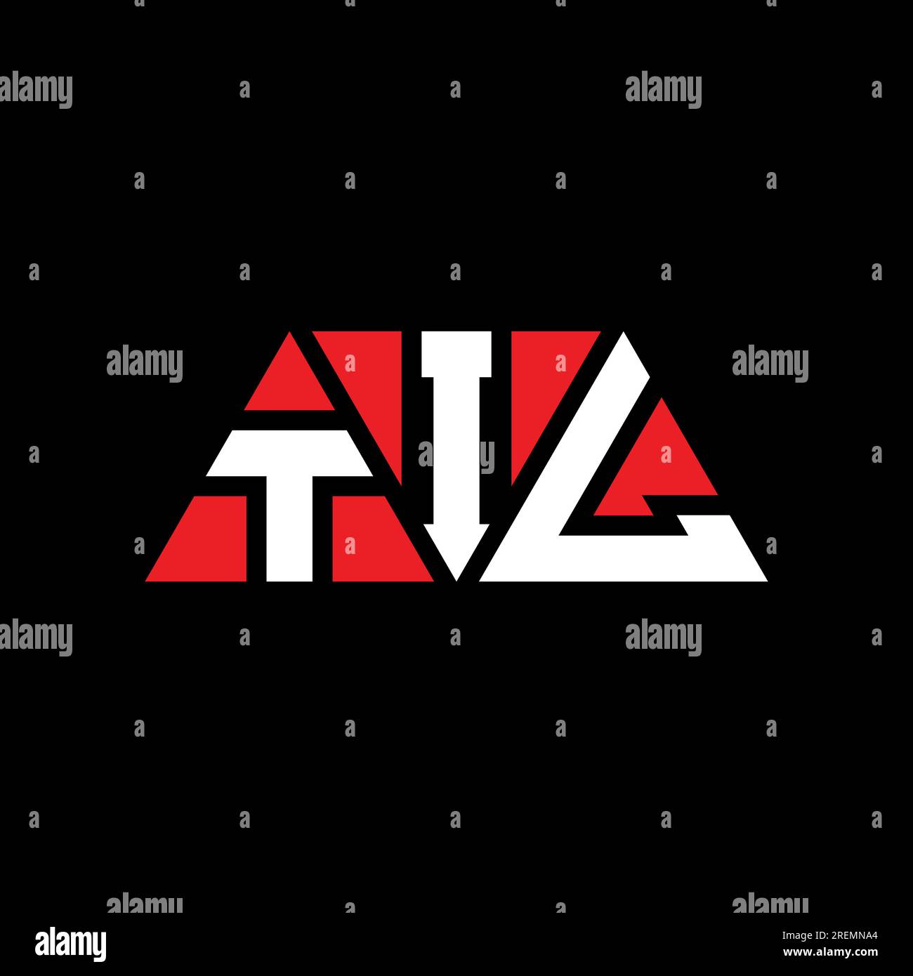 TIL-Logo mit Dreiecksbuchstaben und Dreiecksform. TIL Dreieck Logo ...