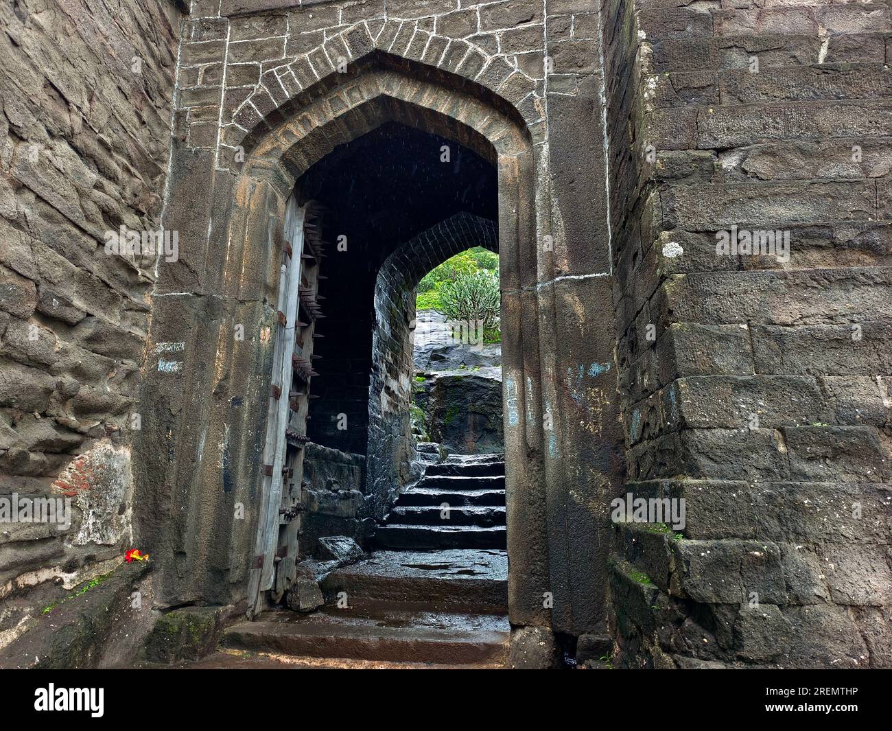 Shivneri Fort ist eine militärische Festung aus dem 17. Jahrhundert und ...