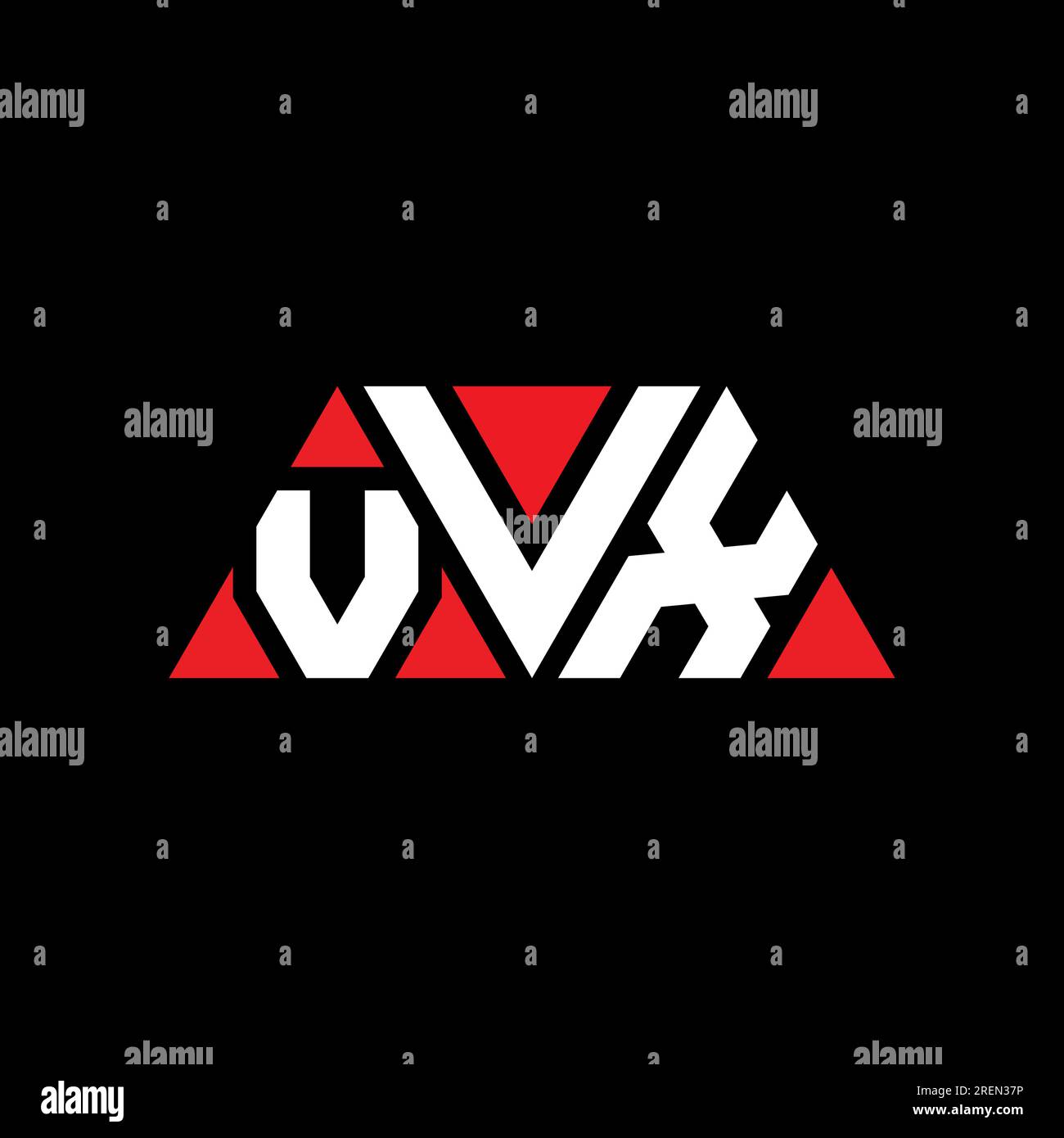VVX-Logo mit Dreiecksbuchstaben und Dreiecksform. VVX-Dreieck-Logo ...