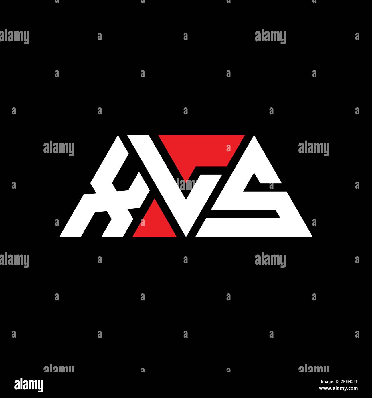 XLS-Logo mit Dreiecksbuchstaben und Dreiecksform. Monogramm mit XLS ...