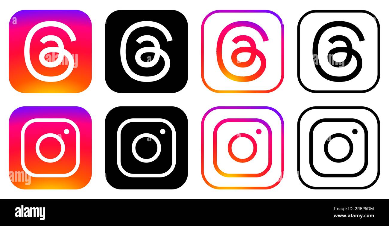 Instagram logo black and white Stock-Vektorgrafiken kaufen - Alamy
