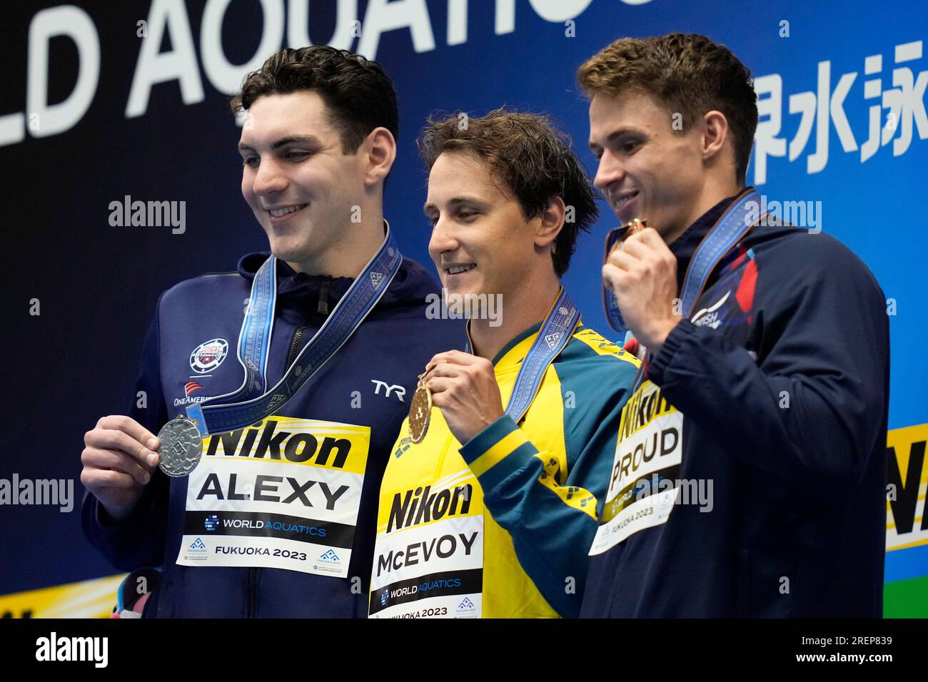 Medalists, from left to right, Jack Alexy of the U.S., silver, Cameron ...