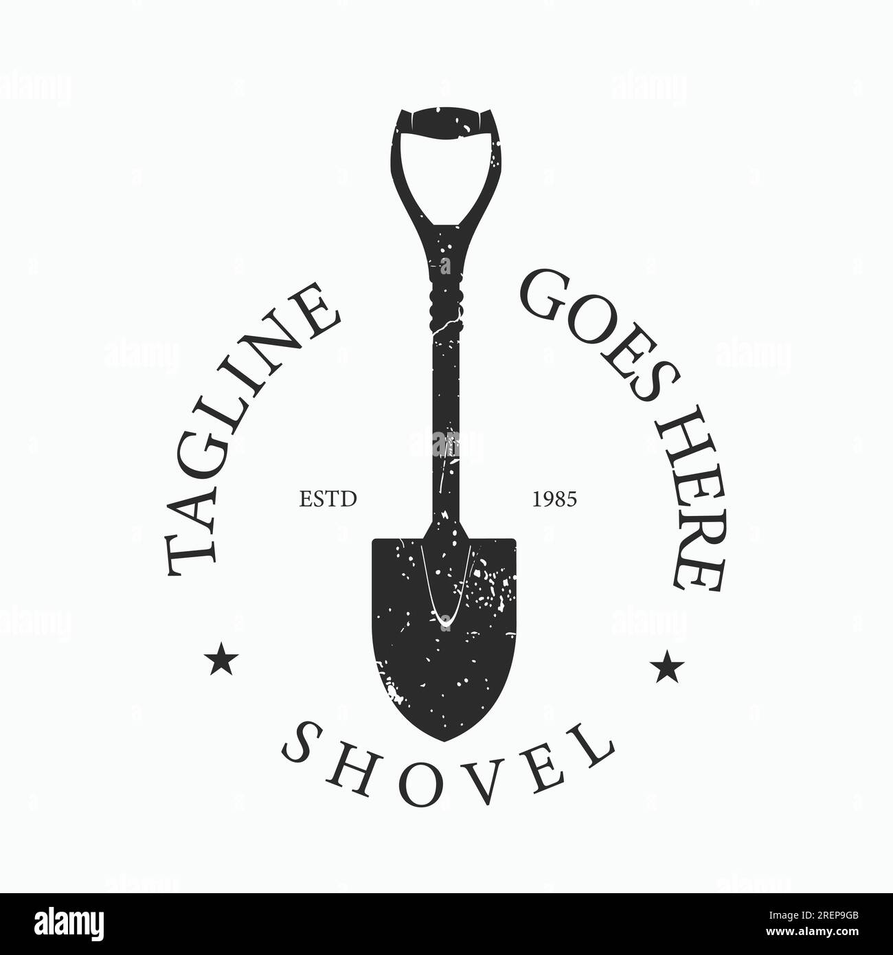 Inspiriert durch das Vektordesign des Spade Icon-Logos. Schwarzes Spade ...