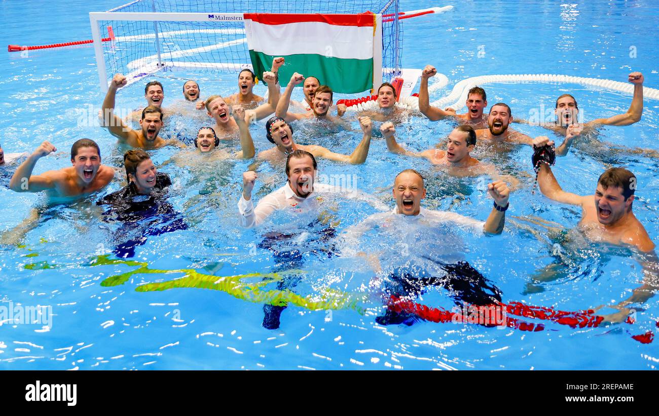 FUKUOKA, JAPAN - JULI 29: Weltmeister Hungery mit Marton Levai aus ...