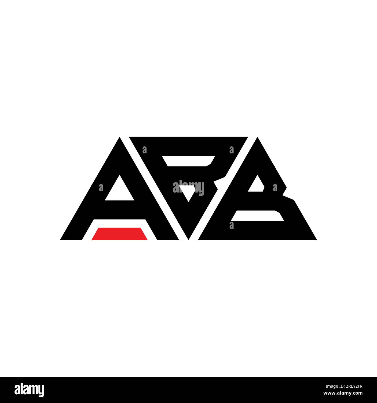 ABB-Logo mit Dreiecksbuchstaben und Dreiecksform. Monogramm mit ABB ...