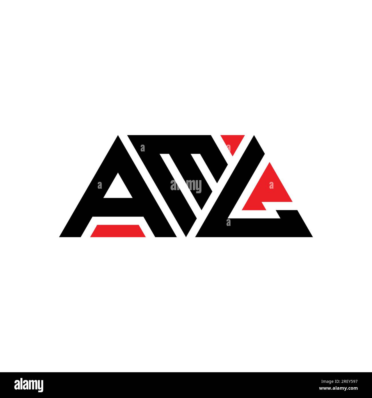 AML-Logo mit Dreiecksbuchstaben und Dreiecksform. Monogramm mit AML ...