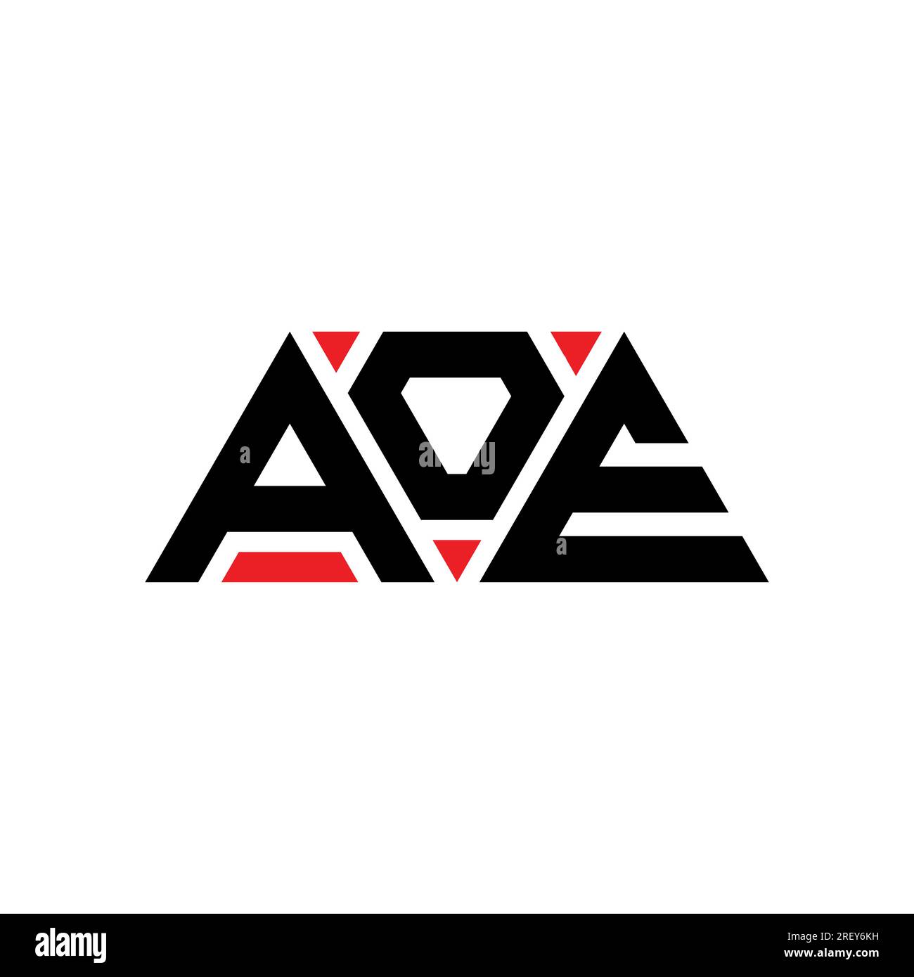 AOE-Logo mit Dreiecksbuchstaben und Dreiecksform. MONOGRAMM MIT AOE ...