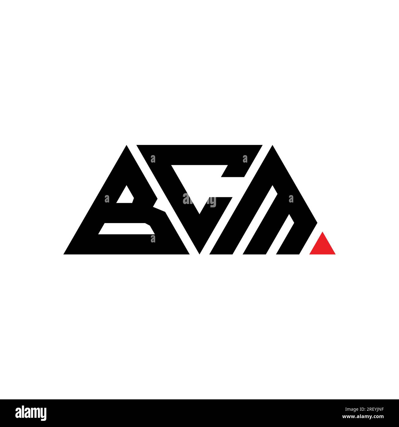 BCM-Logo mit Dreiecksbuchstaben und Dreiecksform. Monogramm mit BCM ...