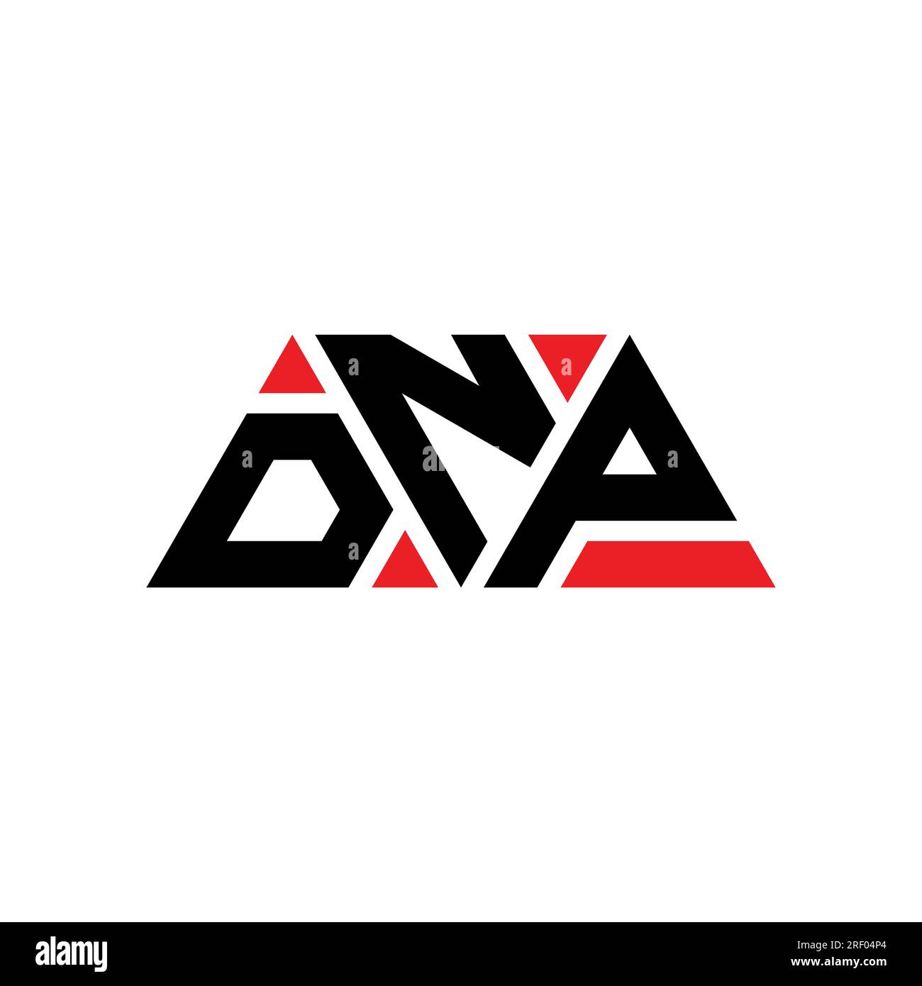 DNP-Logo mit Dreiecksbuchstaben und Dreiecksform. DNP-Dreieck-Logo ...