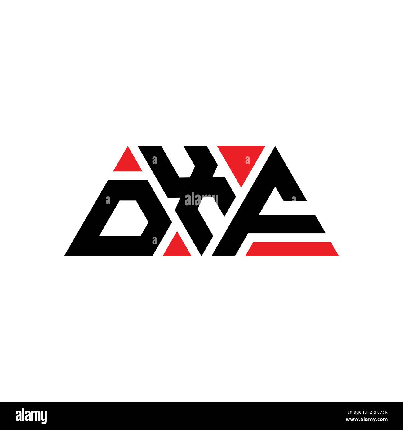 DXF-Logo mit Dreiecksbuchstaben und Dreiecksform. DXF-Dreieck-Logo ...